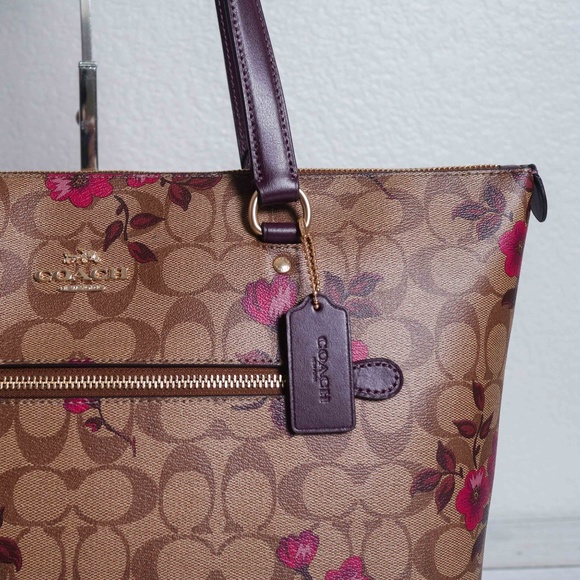 Coach | Bags | Nwt Coach Signature Gallery Tote With Floral Print ...